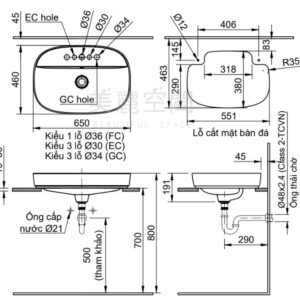 日本INAX台上型臉盆AL-652VFC-TW/BW1-65CM | INAX展示中心 美麗空間衛浴設備
