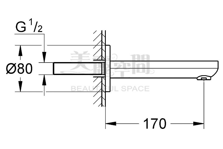 GROHE 13261000 EUROSMART COSMOPOLITAN 出水頭 - 美麗空間衛浴,精品衛浴設備