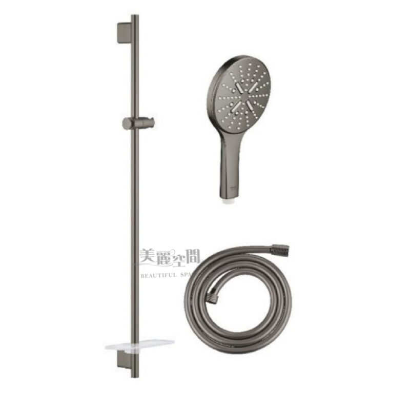 GROHE TEMPESTA COSMOPOLITAN 60cm滑桿組 27521AL0 毛絲面石墨黑 - 美麗空間衛浴,精品衛浴設備