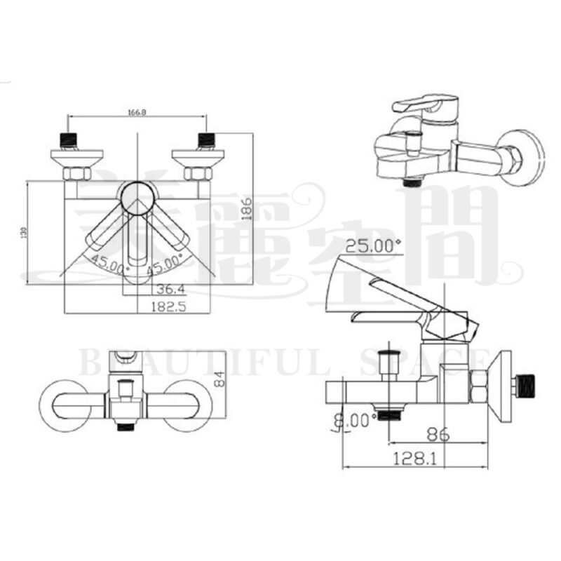INAX 淋浴龍頭BFT-4668 - 美麗空間衛浴,精品衛浴設備