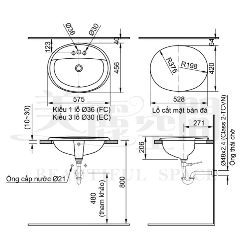 INAX 伊奈 日本品牌 半嵌盆 面盆 臉盆 AL-2395VFC-TW/BW1 - 美麗空間衛浴,精品衛浴設備